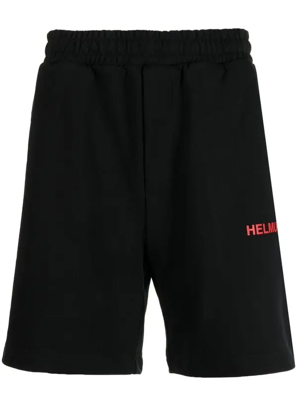 Helmut Lang Logo-print Cotton Shorts - Black