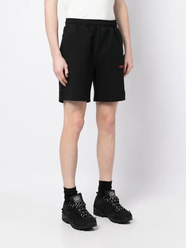 Helmut Lang Logo-print Cotton Shorts - Black