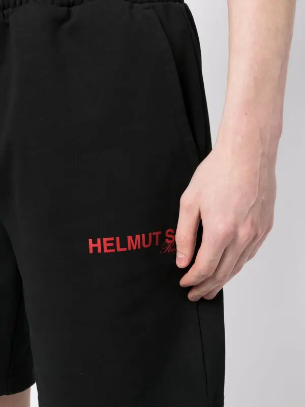 Helmut Lang Logo-print Cotton Shorts - Black