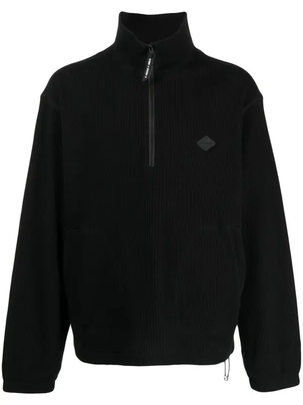 SPOONYARD Waffle-effect Polo-shirt - Black