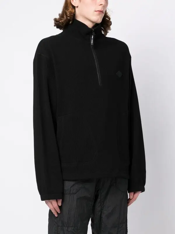 SPOONYARD Waffle-effect Polo-shirt - Black