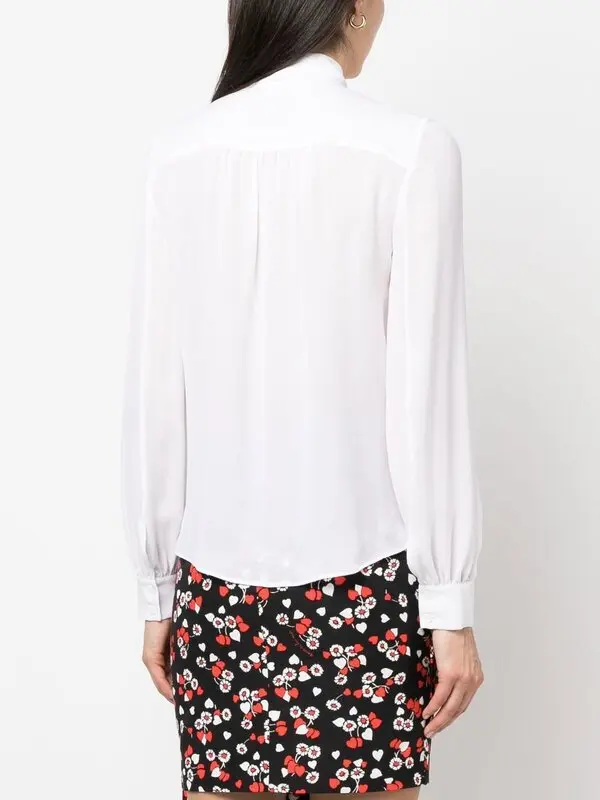 Moschino Pussy-bow Silk Blouse