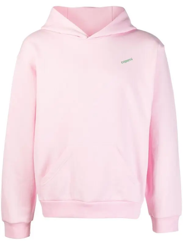 Coperni Logo-print Jersey Hoodie - Pink