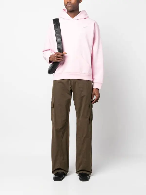 Coperni Logo-print Jersey Hoodie - Pink
