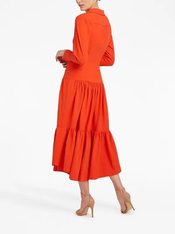Cinq À Sept Long-sleeve Tiered Dress