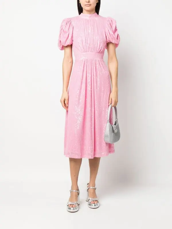 ROTATE BY BIRGER CHRISTENSEN Sequin-embellished Midi Dress - Pink