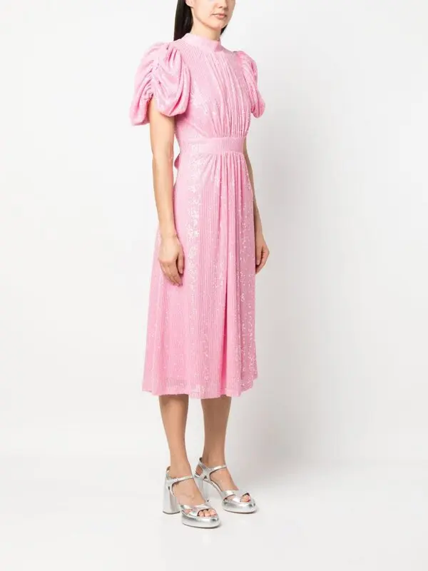 ROTATE BY BIRGER CHRISTENSEN Sequin-embellished Midi Dress - Pink