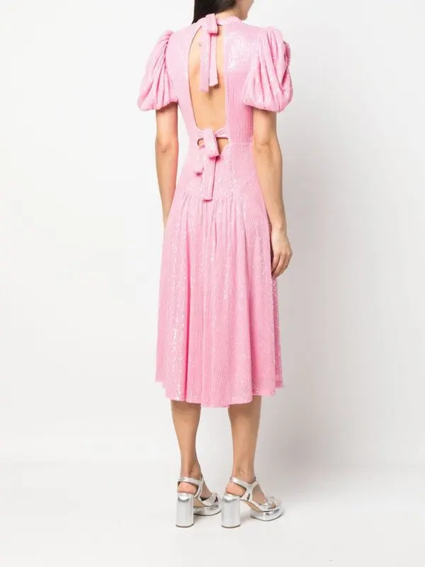ROTATE BY BIRGER CHRISTENSEN Sequin-embellished Midi Dress - Pink