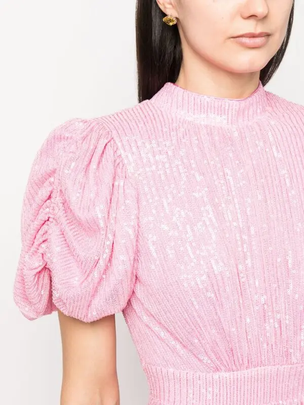 ROTATE BY BIRGER CHRISTENSEN Sequin-embellished Midi Dress - Pink