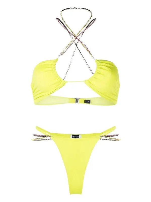 Gcds Crystal-embellished Bikini Set - Green