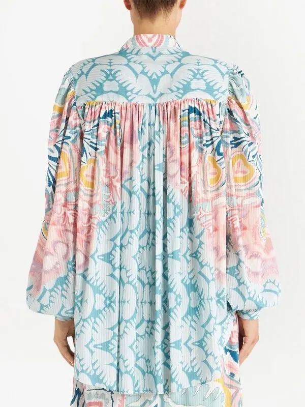 Etro Graphic-print Pussy-bow Blouse