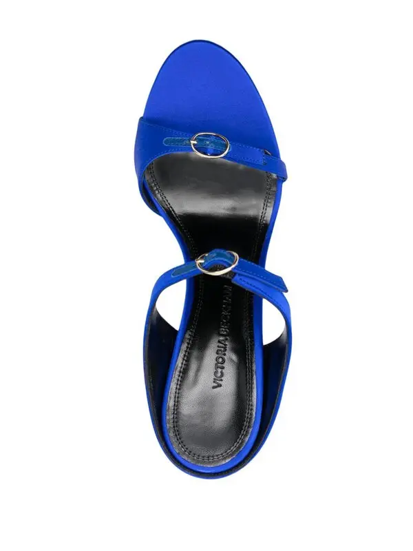 Victoria Beckham Double-strap Satin Sandals