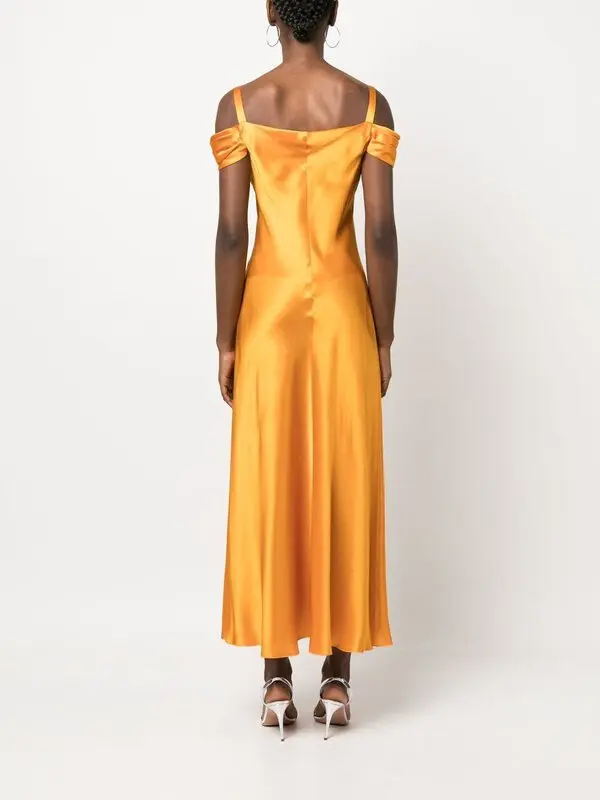 Alberta Ferretti Draped Silk Dress