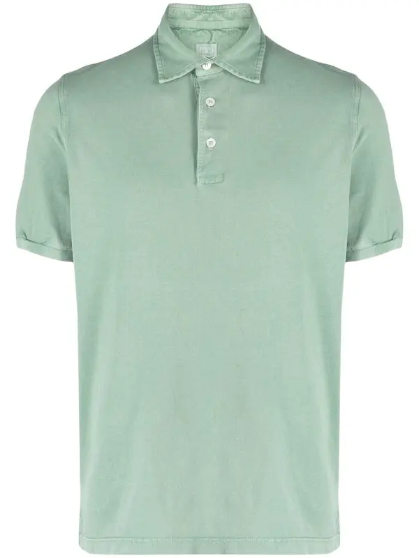Fedeli Jersey Short-sleeved Polo Top - Green