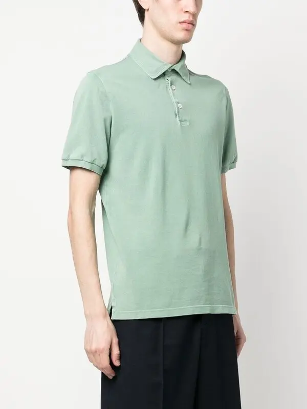 Fedeli Jersey Short-sleeved Polo Top - Green