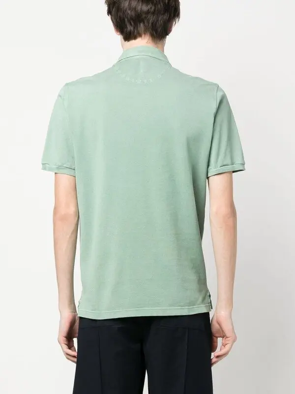 Fedeli Jersey Short-sleeved Polo Top - Green