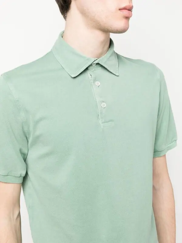 Fedeli Jersey Short-sleeved Polo Top - Green