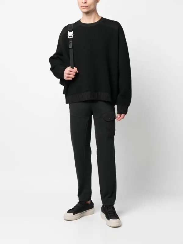 Y3 Ribbed-knit Panelled Jumper