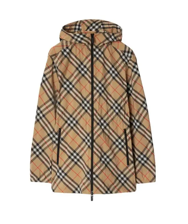 Burberry - Burberry Check Nylon Hooded Jacket