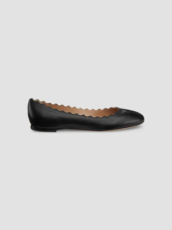 Chloé Lauren Leather Ballet Flats - Black
