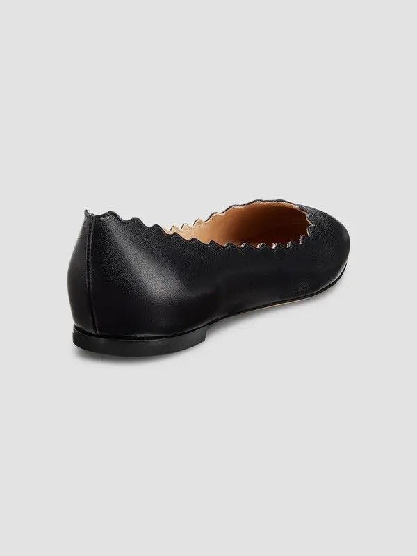 Chloé Lauren Leather Ballet Flats - Black