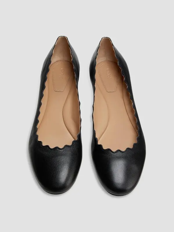 Chloé Lauren Leather Ballet Flats - Black