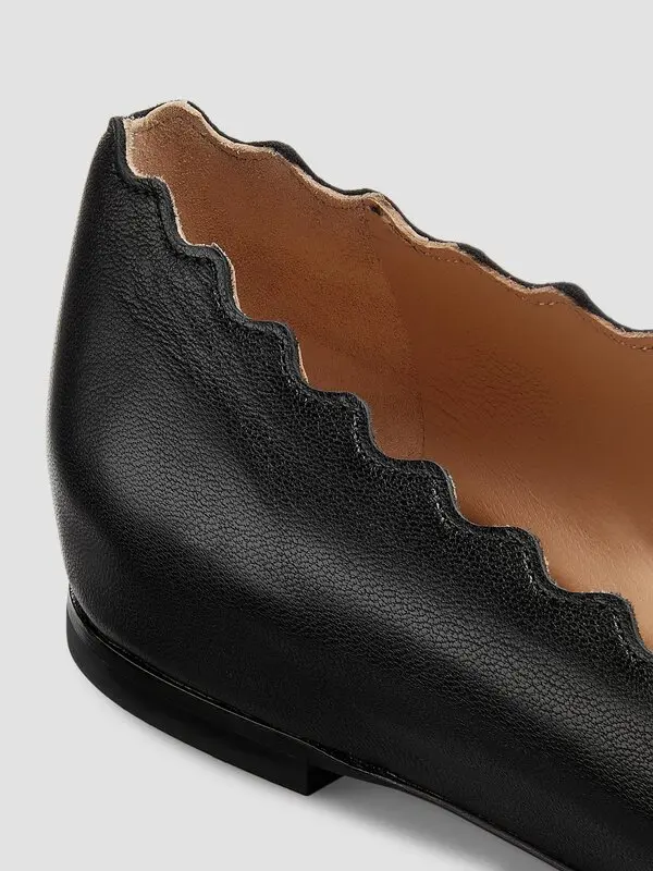Chloé Lauren Leather Ballet Flats - Black