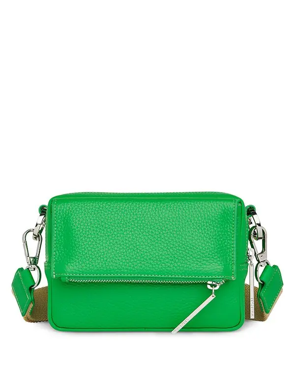 Whistles Bibi Leather Crossbody - Green/multi