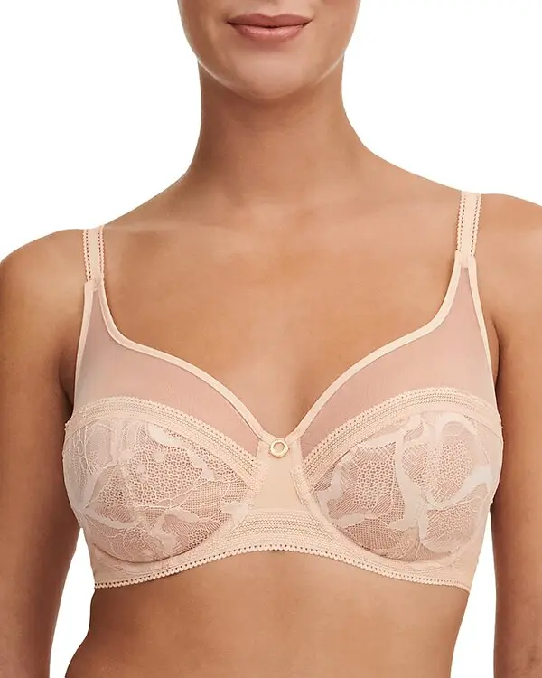 Chantelle True Lace Full Coverage Underwire Bra - Nude Blush