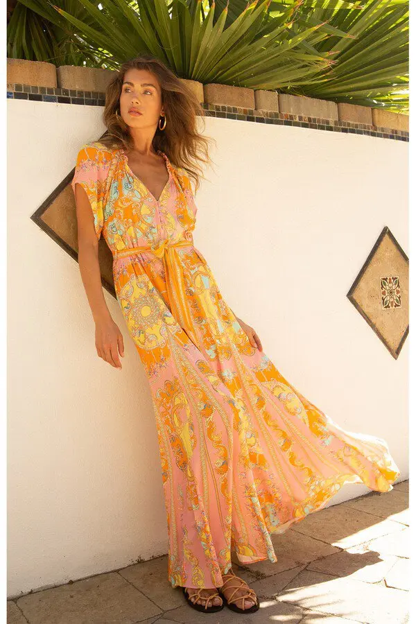 Hale Bob Feya Maxi Dress - Pink