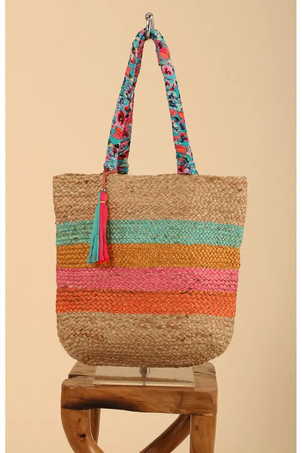 Hale Bob Isadora Jute Tote Bag