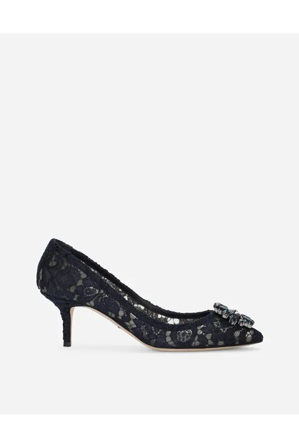 Dolce & Gabbana Lace Rainbow Pumps With Brooch Detailing