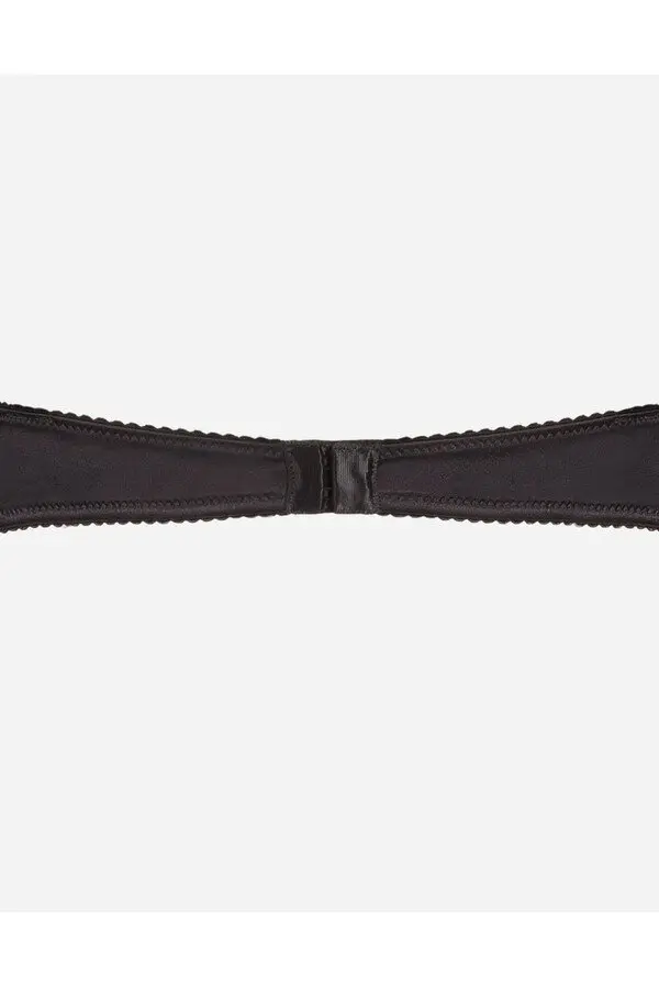 Dolce & Gabbana Padded Balcony Bra In Satin With Lace