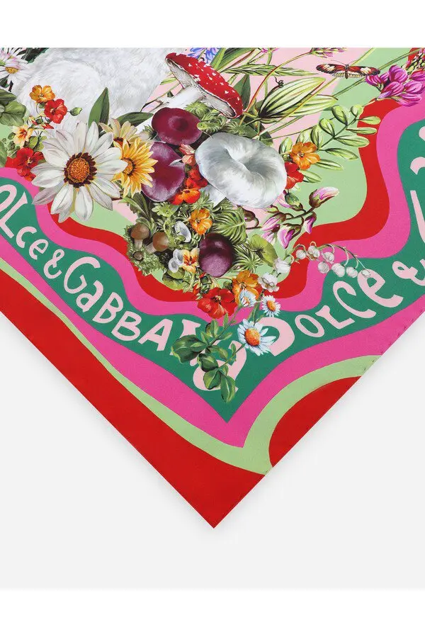 Dolce & Gabbana Rabbit-print Silk Scarf