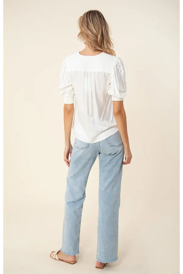 Hale Bob Jaydin Charmeuse Top - White