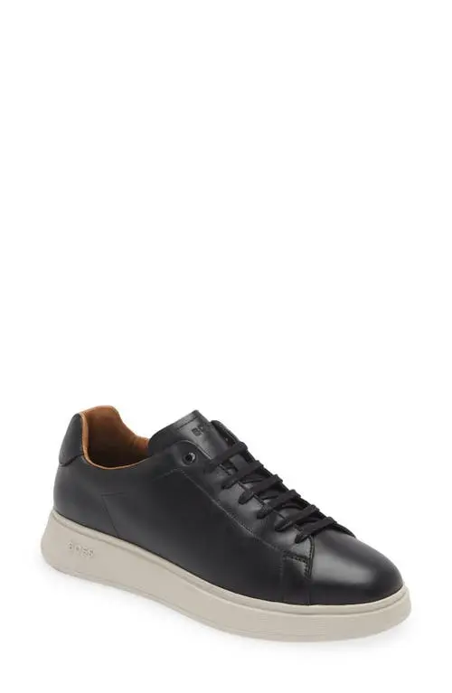 BOSS Bulton Leather Sneakers - Black