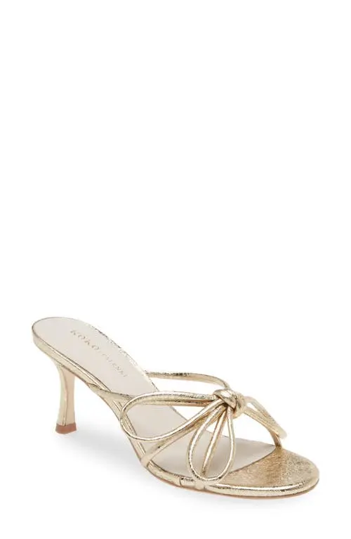 KOKO + PALENKI Strappy Sandals - Gold Leather