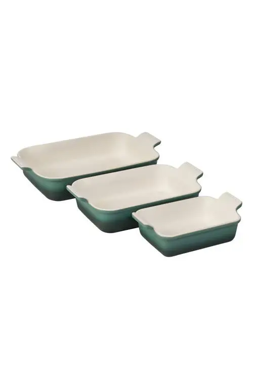 LE CREUSET The Heritage Set Of 3 Rectangular Baking Dishes - Artichaut
