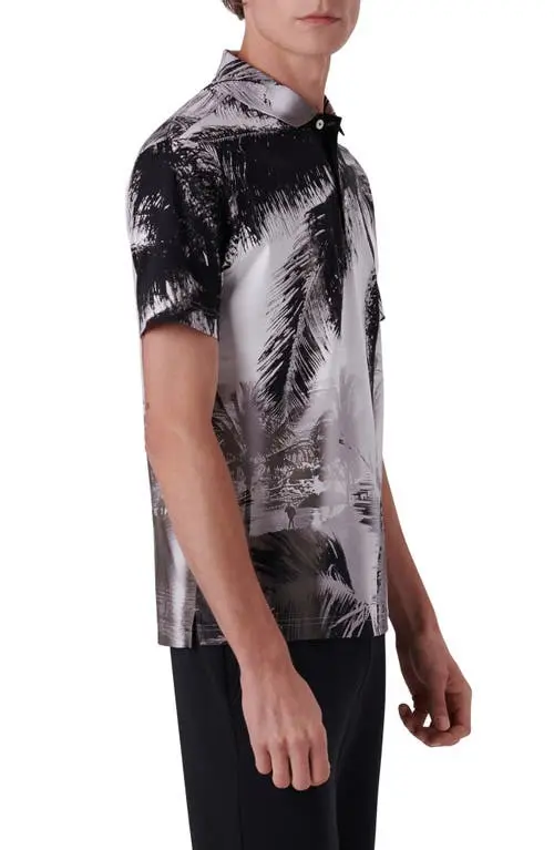 Bugatchi Digital Print Cotton Polo Shirt