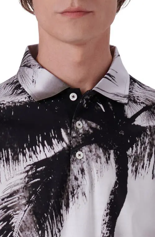 Bugatchi Digital Print Cotton Polo Shirt