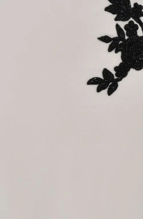 House Of Cb Amal Beaded Appliqué Georgette Midi Skirt