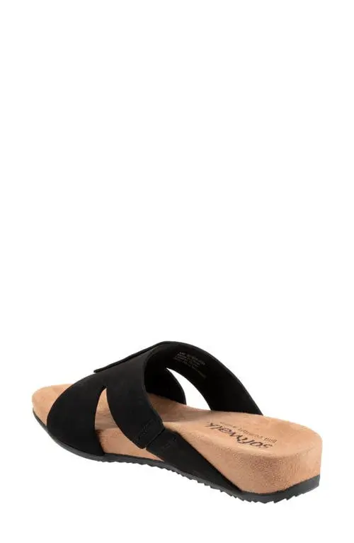Softwalk Beverly Sandal - Black Nubuck