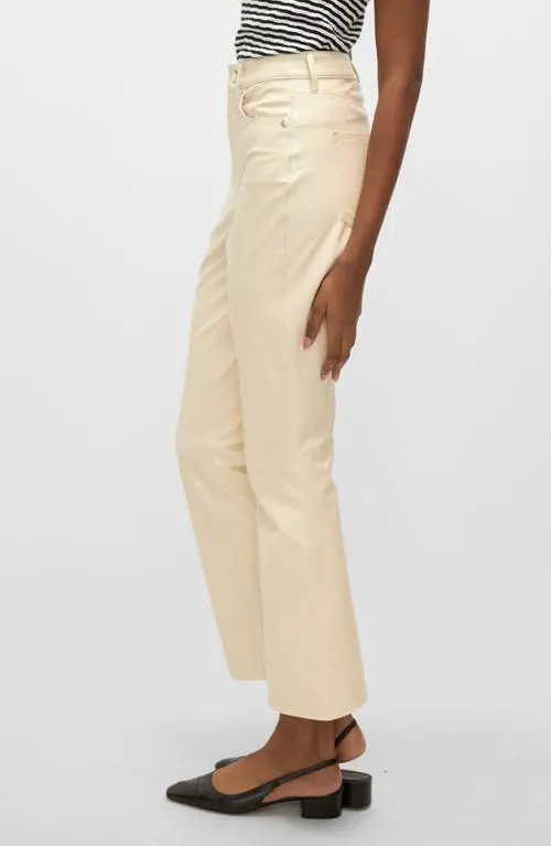 Veronica Beard Carson High Waist Flare Ankle Jeans - Ecru