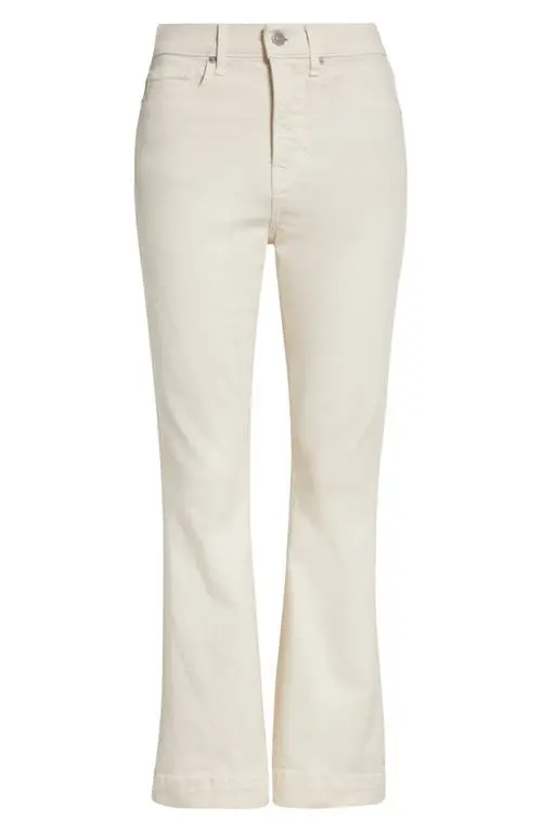 Veronica Beard Carson High Waist Flare Ankle Jeans - Ecru