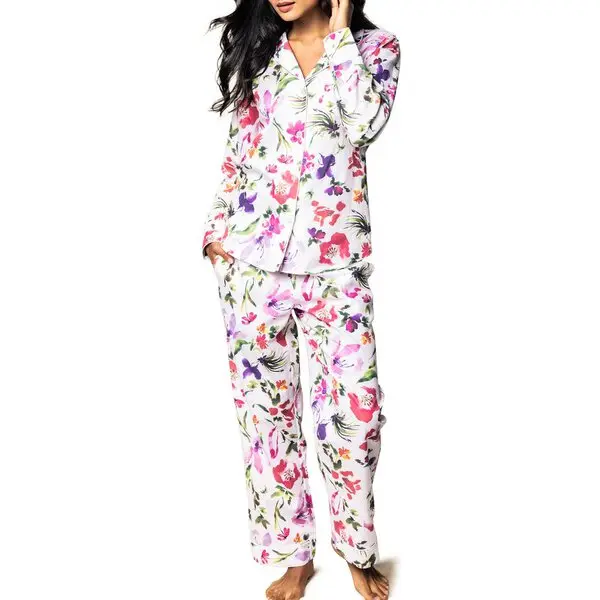 PETITE PLUME Gardens Of Giverny Floral Pajamas - White