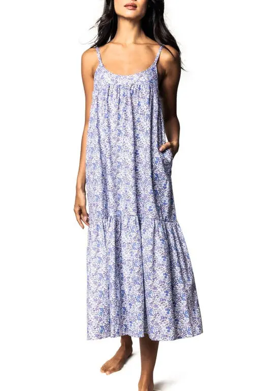PETITE PLUME Fleur Dazur Chloe Floral Nightgown - Blue
