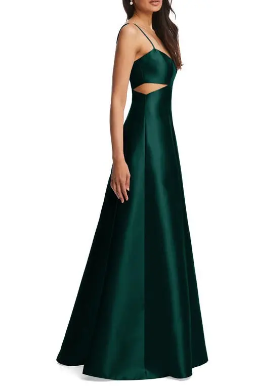 Alfred Sung Cutout Satin Gown