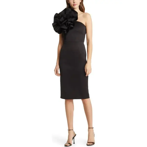NIKKI LUND Marlena One-shoulder Dress