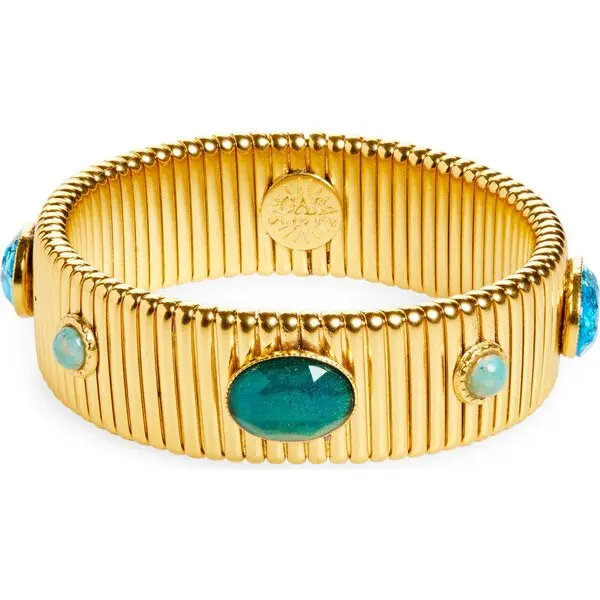 Gas Bijoux Strada Cabochon Stretch Bracelet - Blue