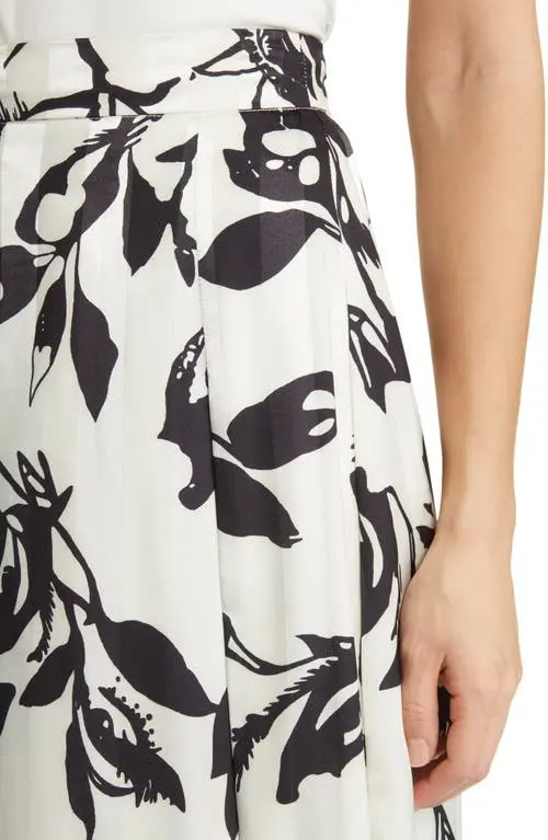 NIKKI LUND Ryan Floral Midi Skirt - White